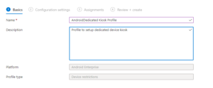 Android Enterprise Single App Kiosk with Intune - Cloud Clients