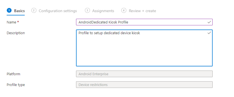 Android Enterprise Single App Kiosk with Intune - Cloud Clients